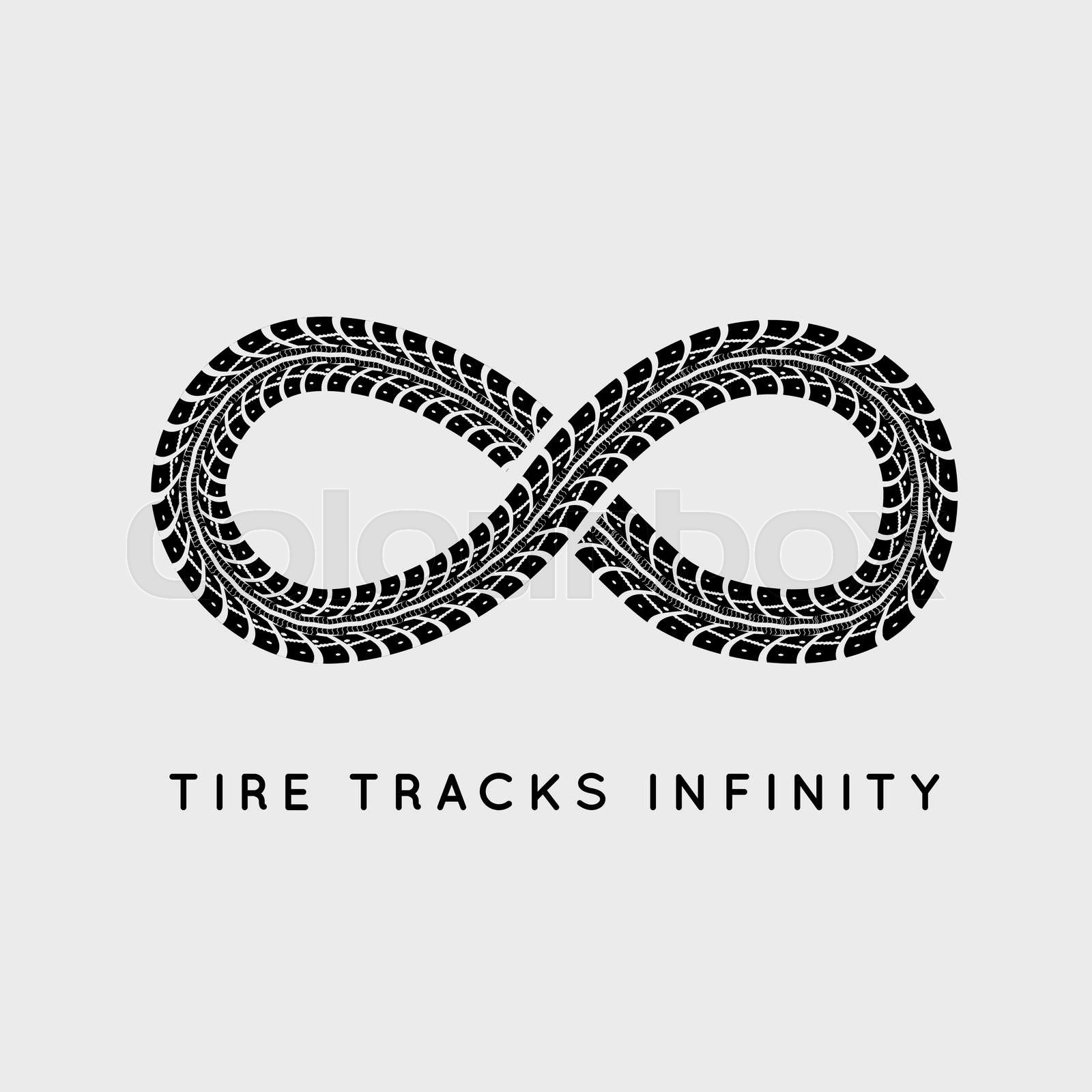 Tire Tracks in Infinity Form | Stock vector | Colourbox