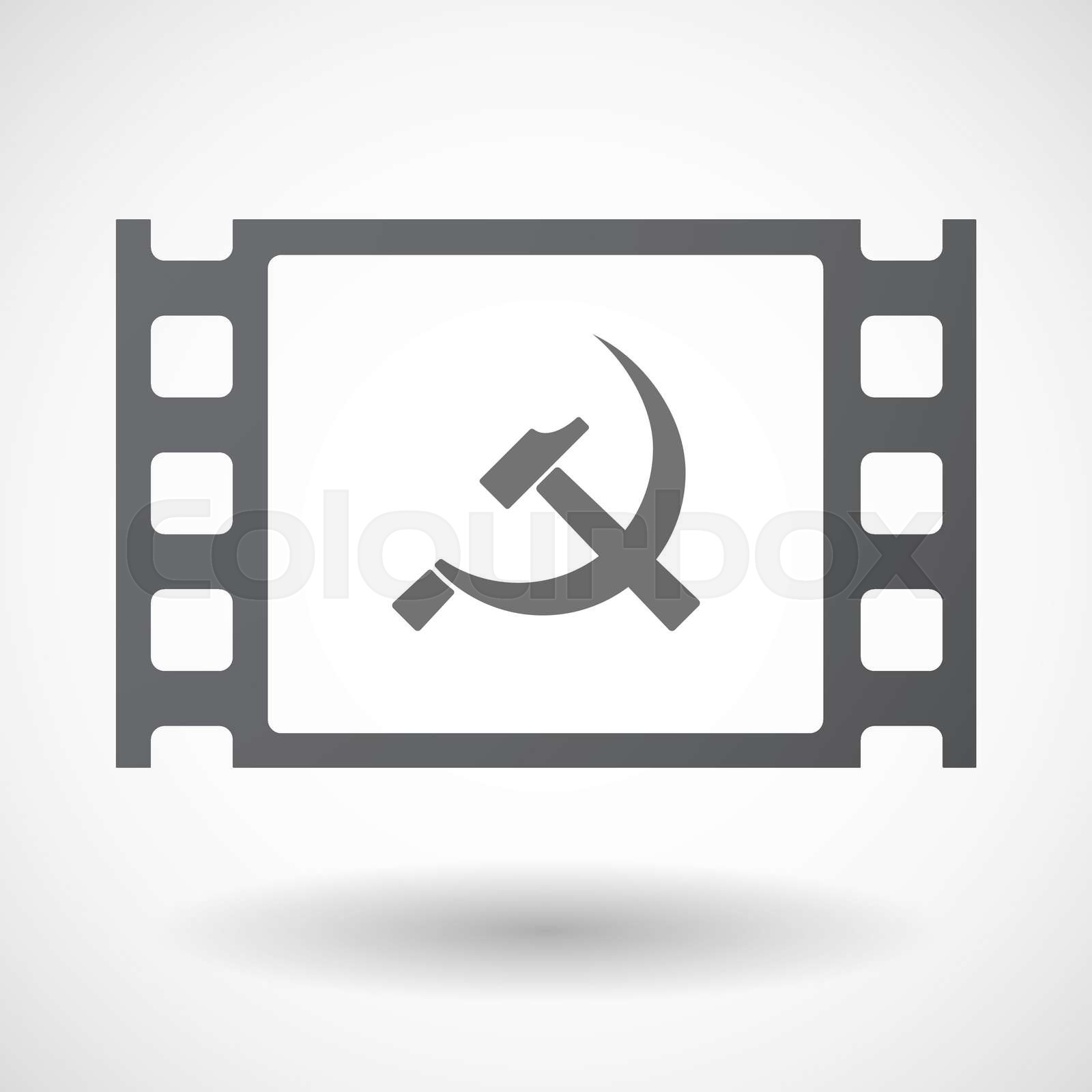Isolated 35mm film frame with the communist symbol | Stock vector ...