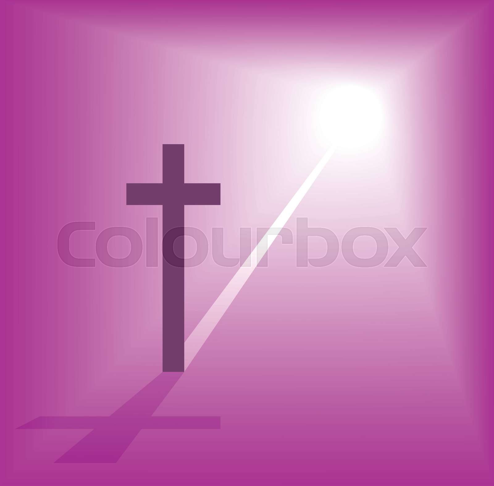 christian cross bright light | Stock vector | Colourbox