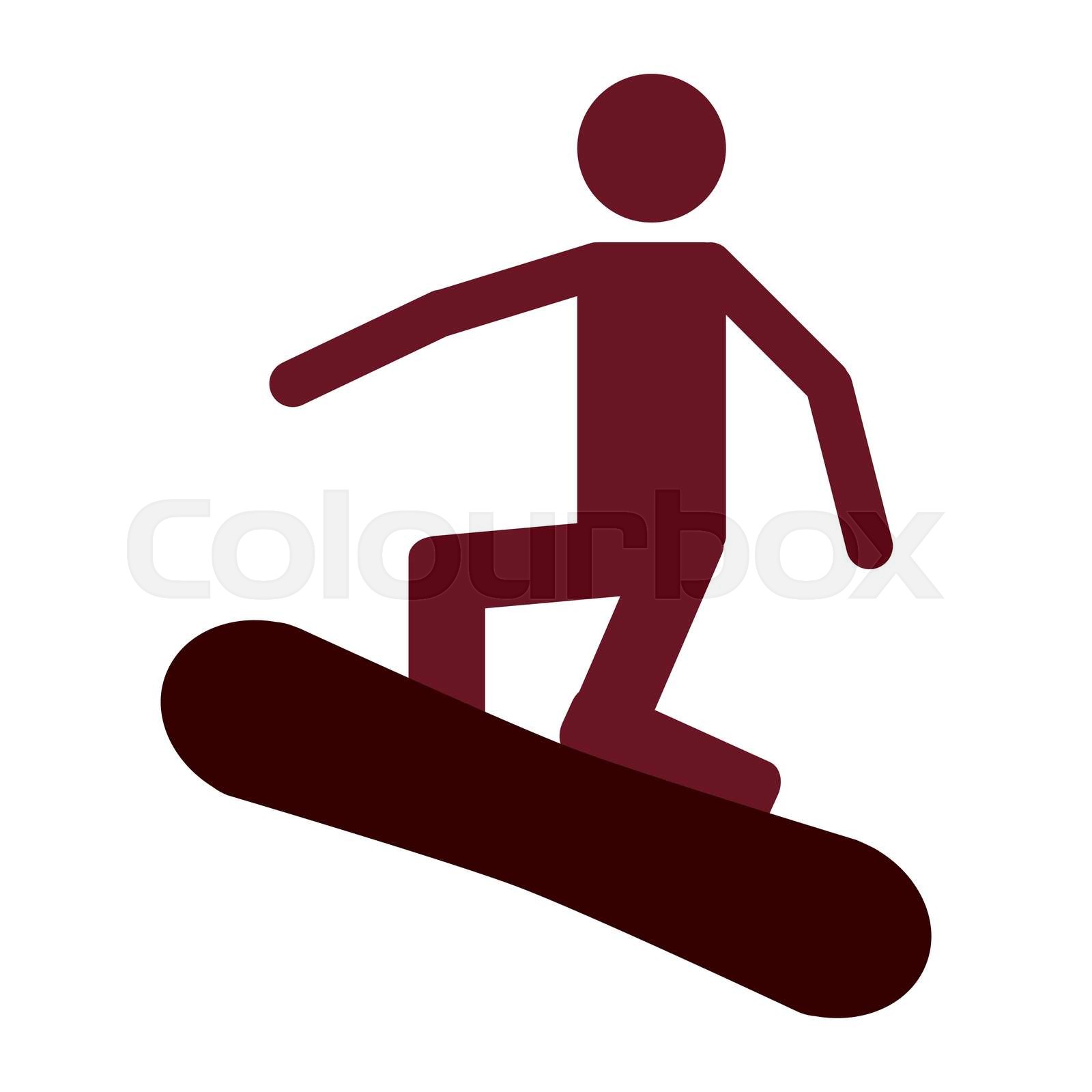 snowboarding pictogram icon | Stock vector | Colourbox