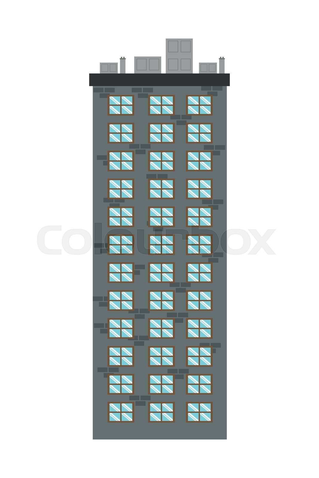 single tall building icon | Stock vector | Colourbox