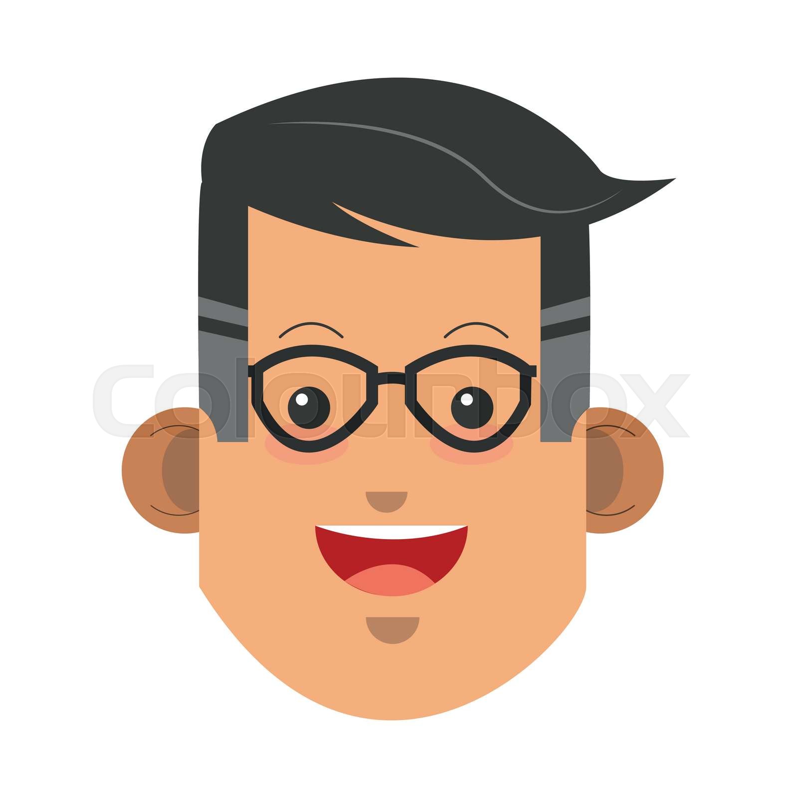 middle age happy man icon | Stock vector | Colourbox