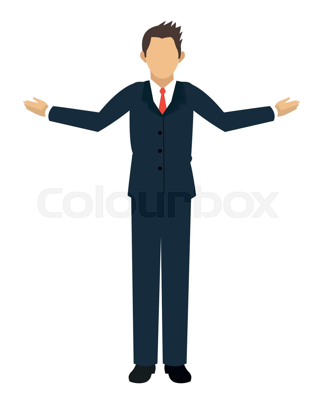 businessman with arms open icon | Stock vector | Colourbox