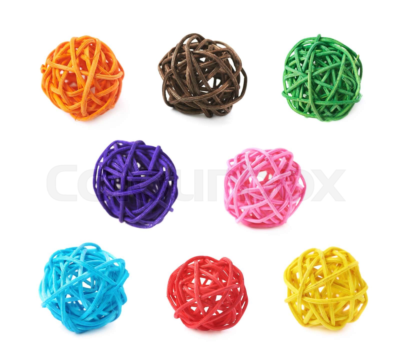 Decorative straw ball isolated | Stock image | Colourbox
