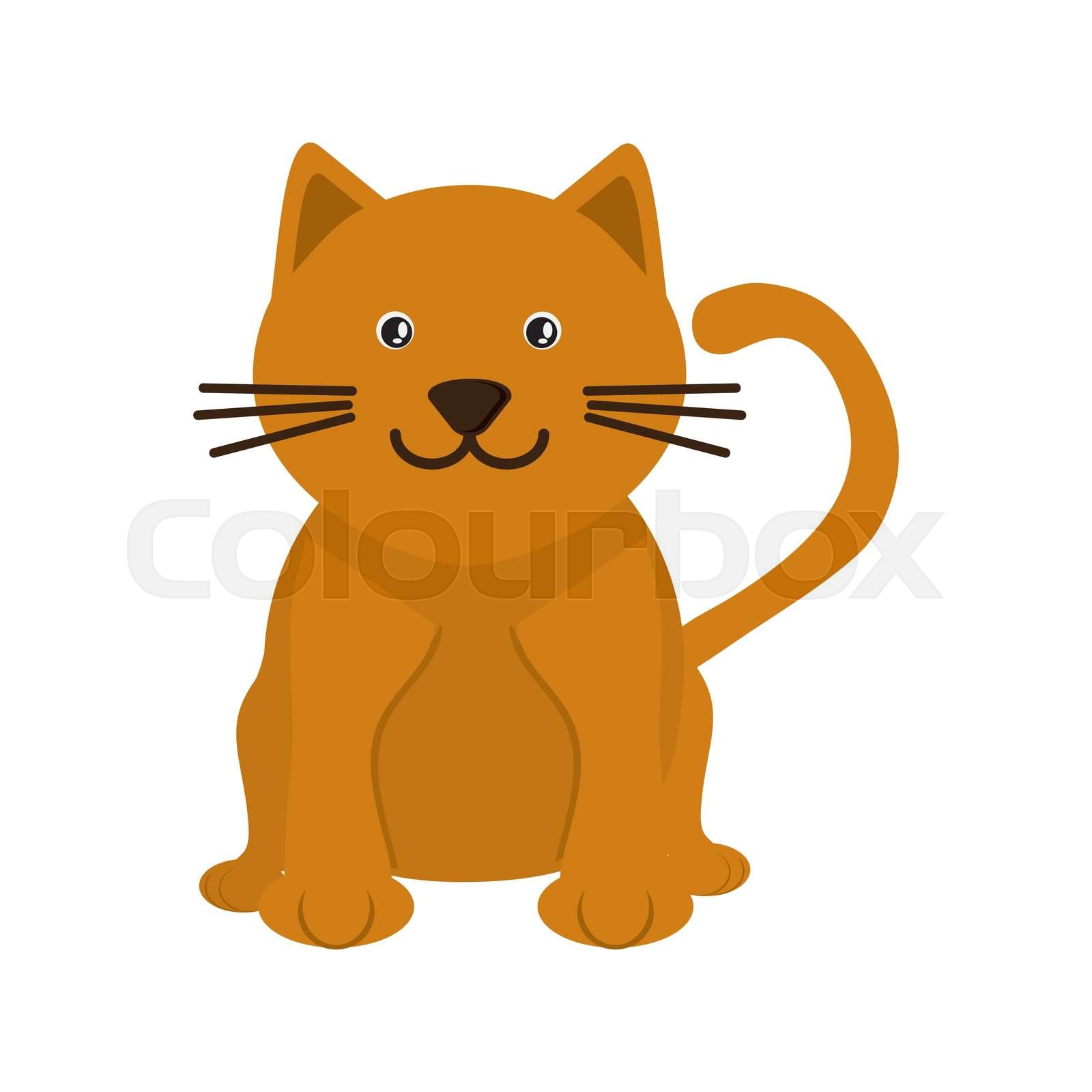 cute cat cartoon icon | Stock vector | Colourbox