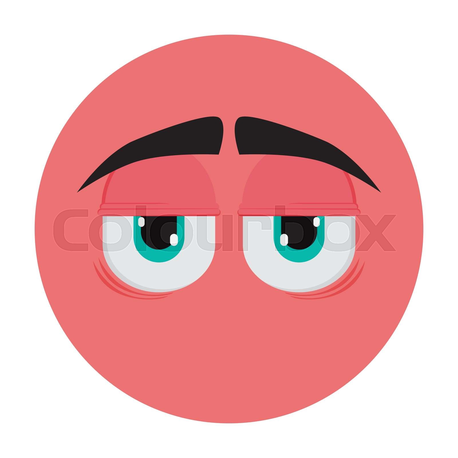 tired face emoticon icon | Stock vector | Colourbox