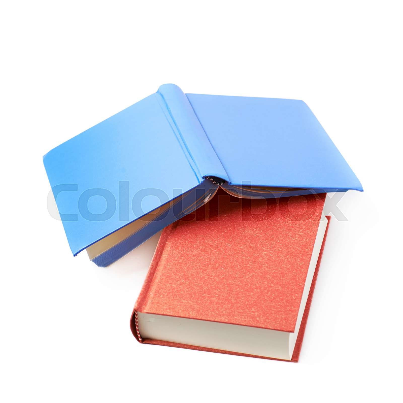 Red and blue book composition isolated | Stock image | Colourbox