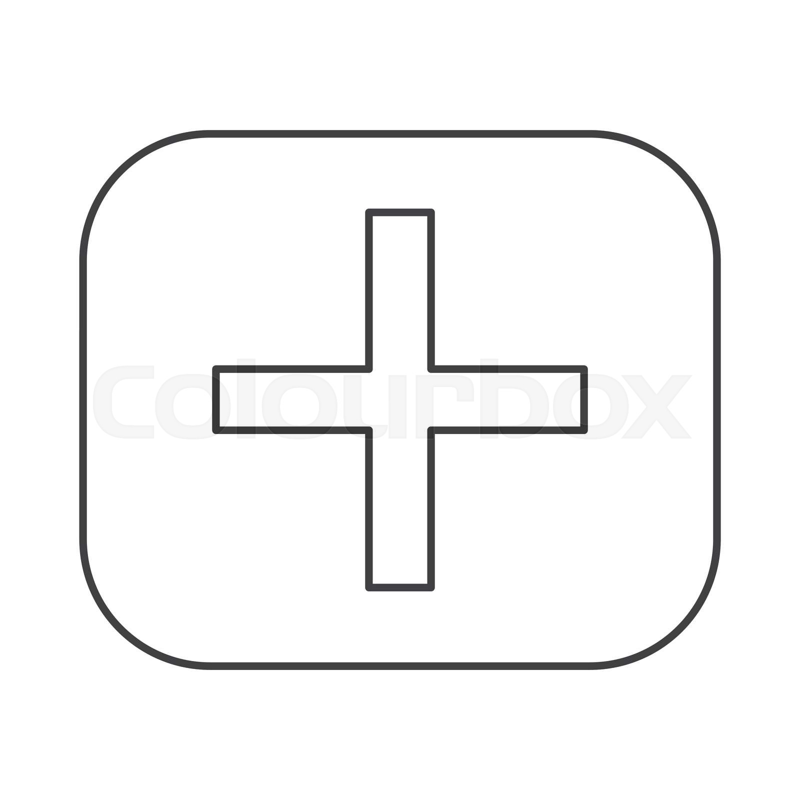 addition math symbol icon | Stock vector | Colourbox