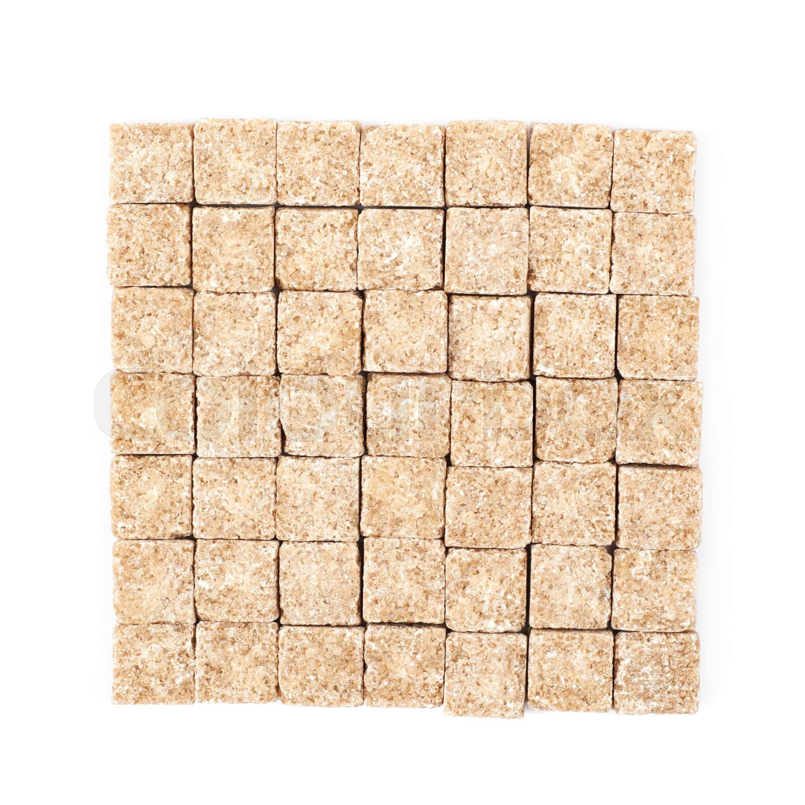 Square made of sugar cubes isolated | Stock image | Colourbox