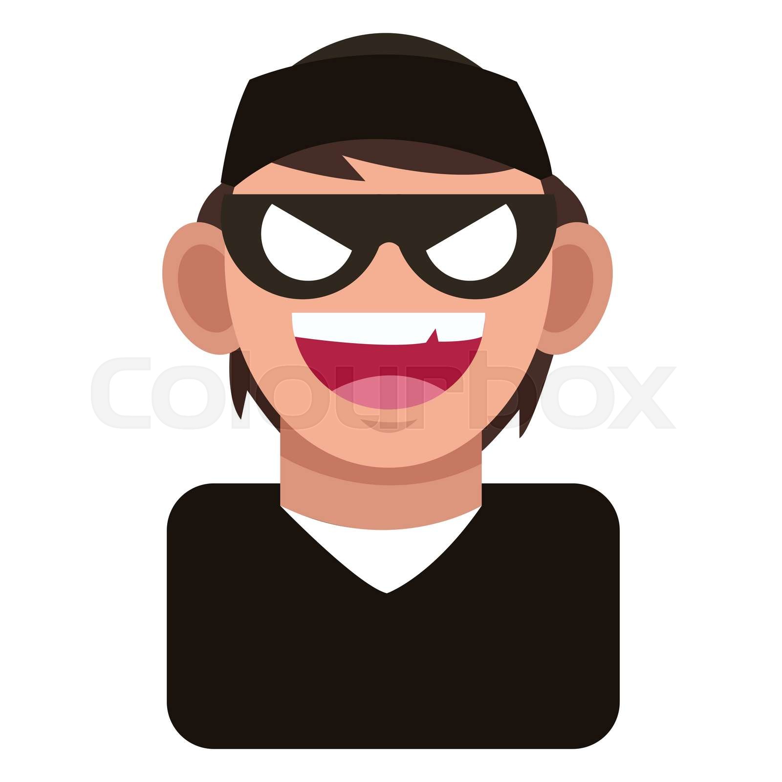 criminal man with mask icon | Stock vector | Colourbox
