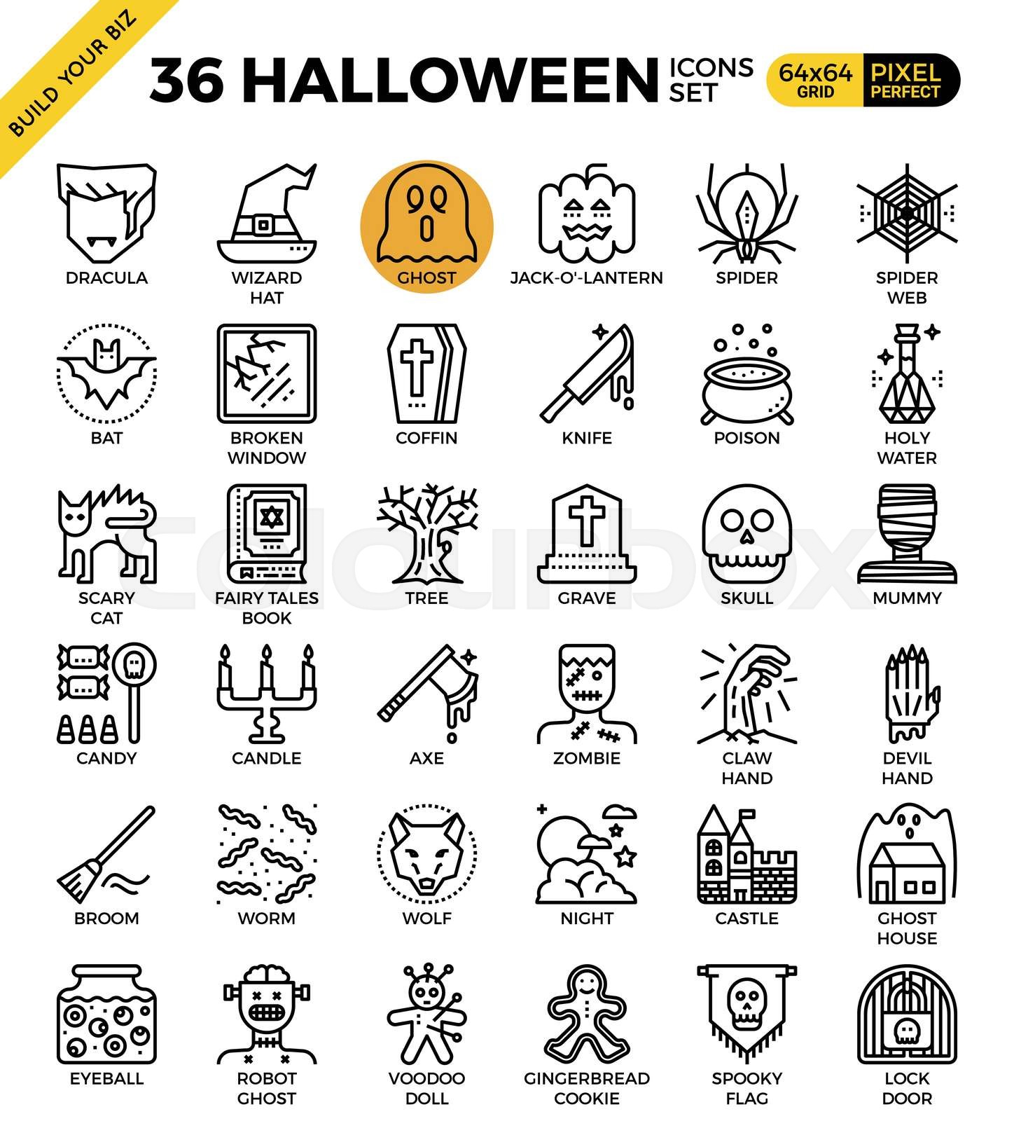Spooky halloween icon | Stock vector | Colourbox