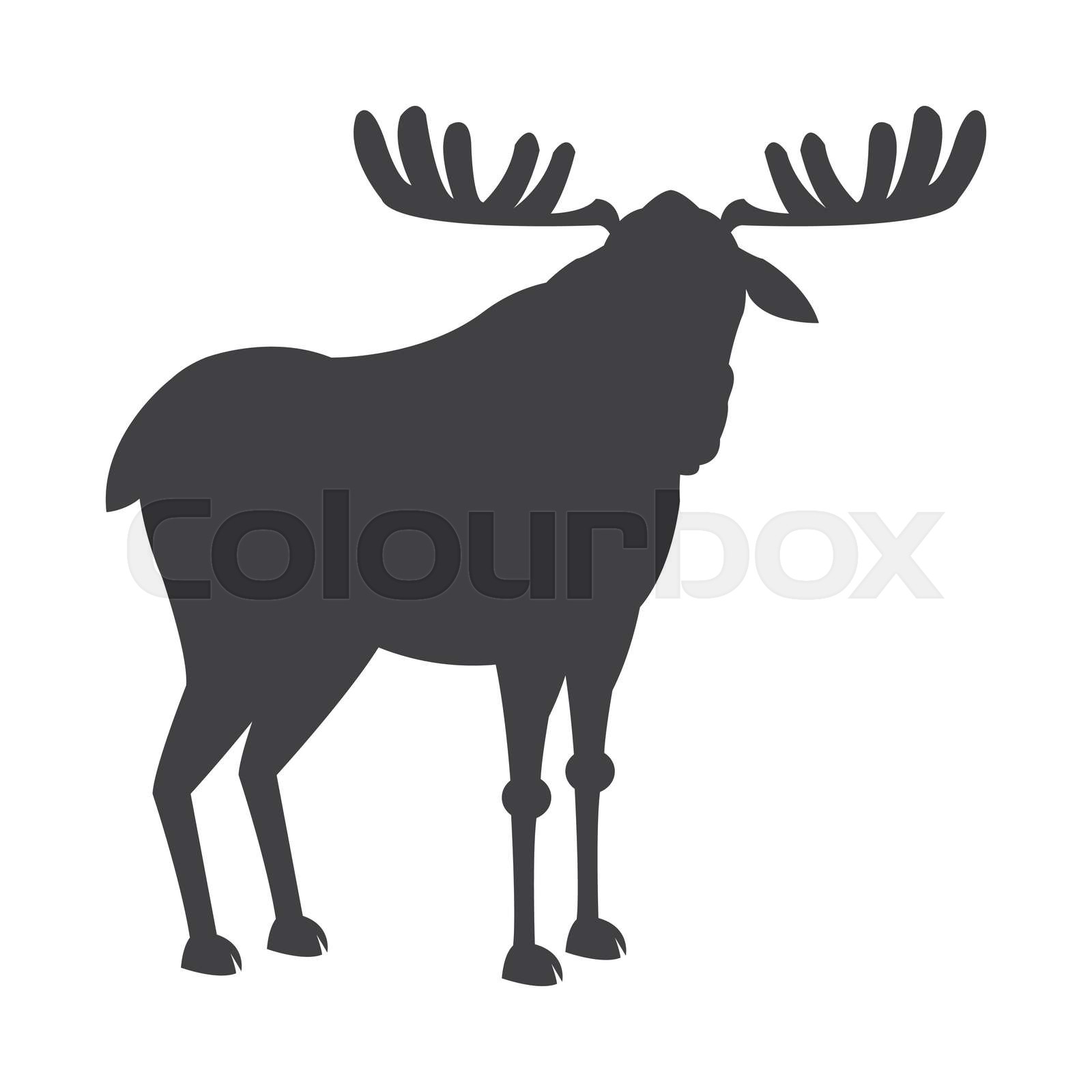single moose icon | Stock vector | Colourbox