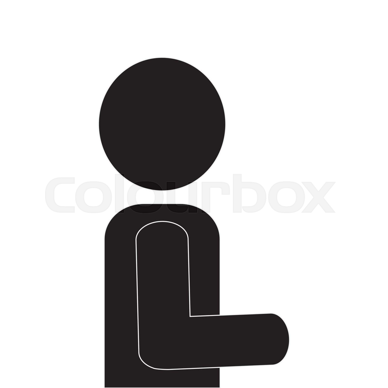 person pictogram sideview icon | Stock vector | Colourbox