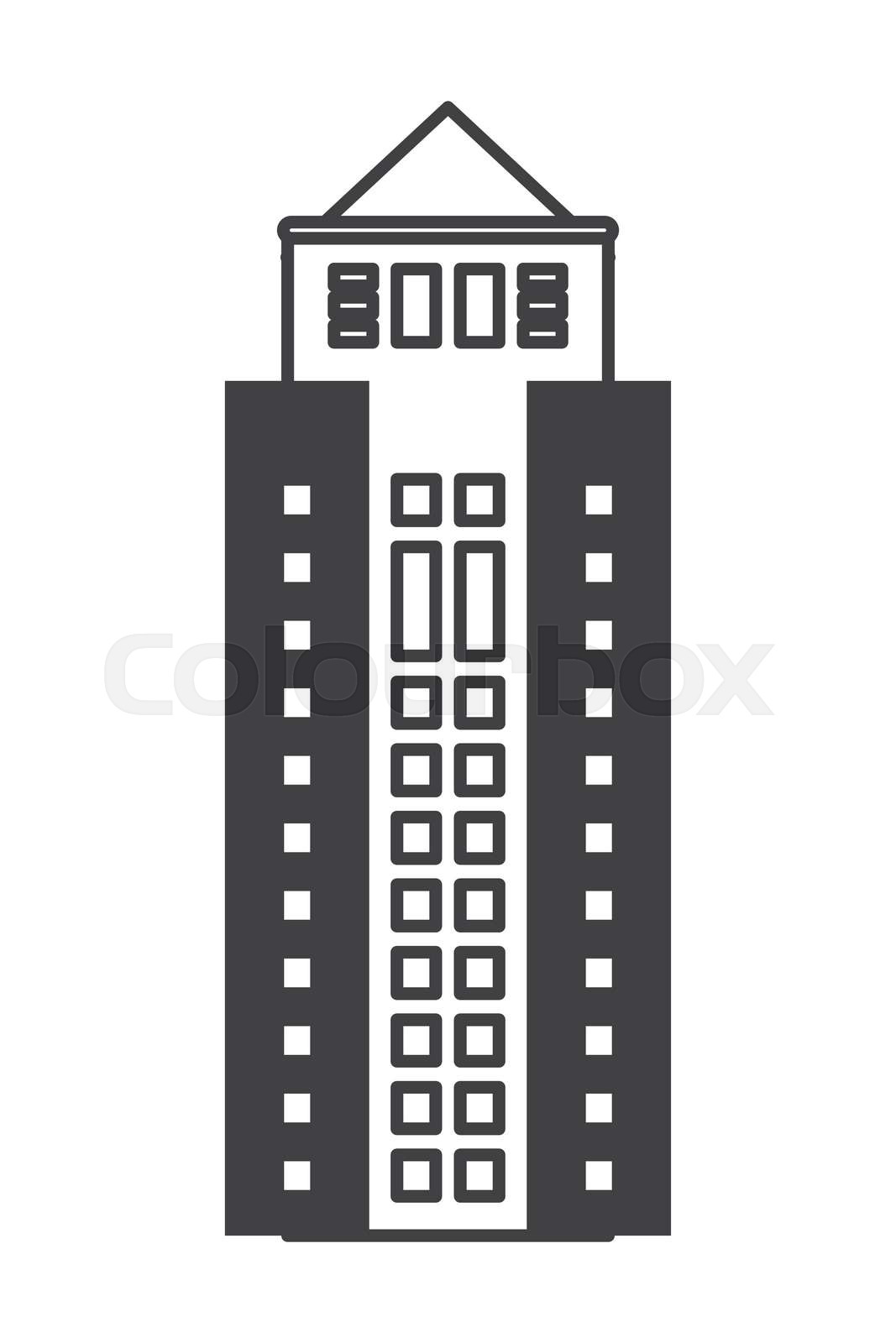 tall building icon | Stock vector | Colourbox