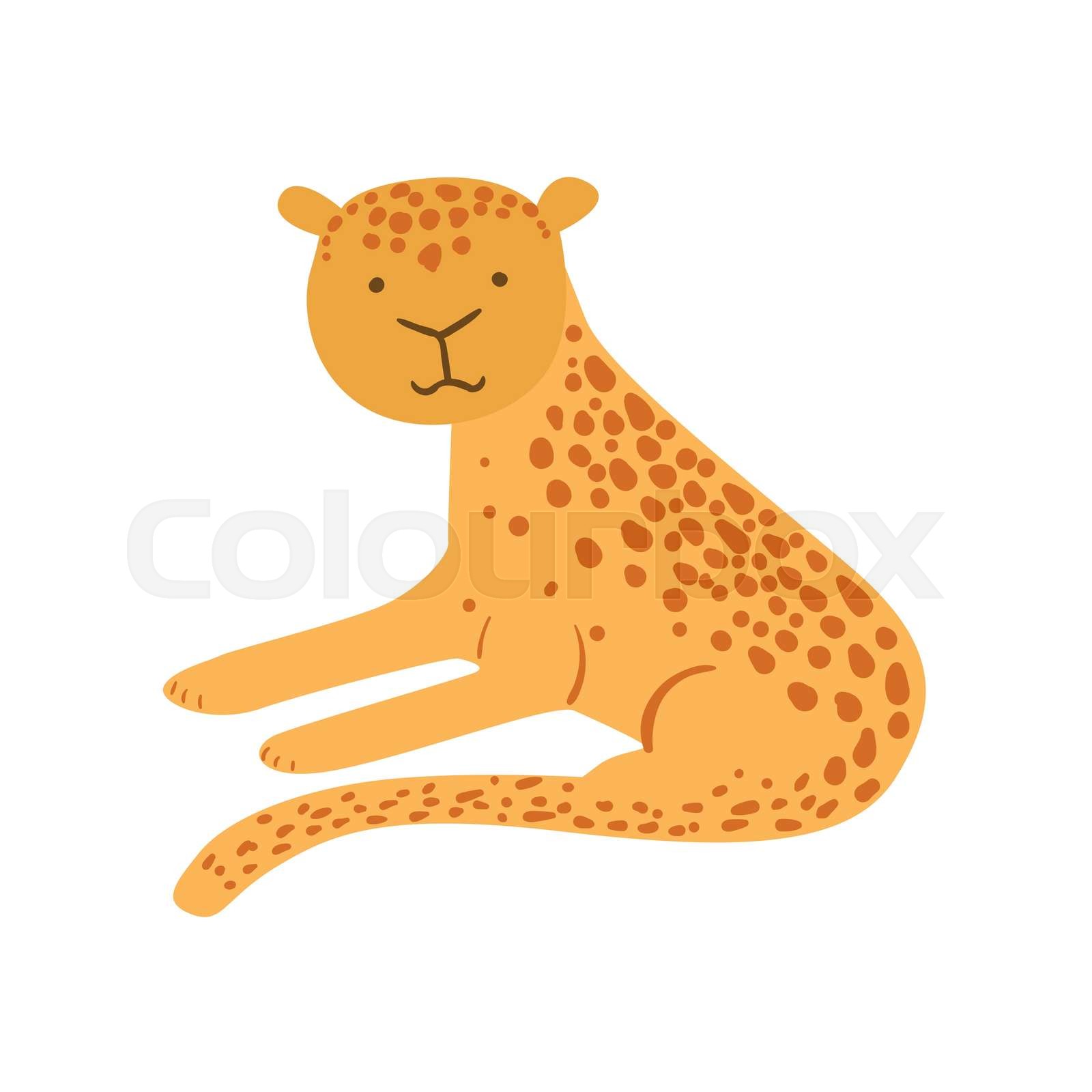 Jaguar Stylized Childish Drawing | Stock vector | Colourbox
