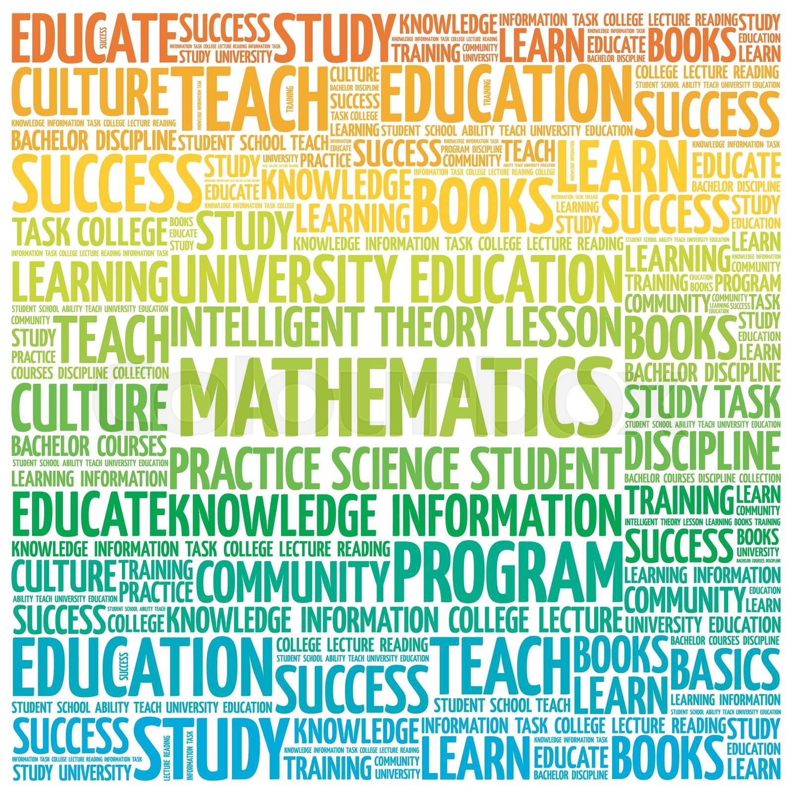 Mathematics word cloud | Stock vector | Colourbox