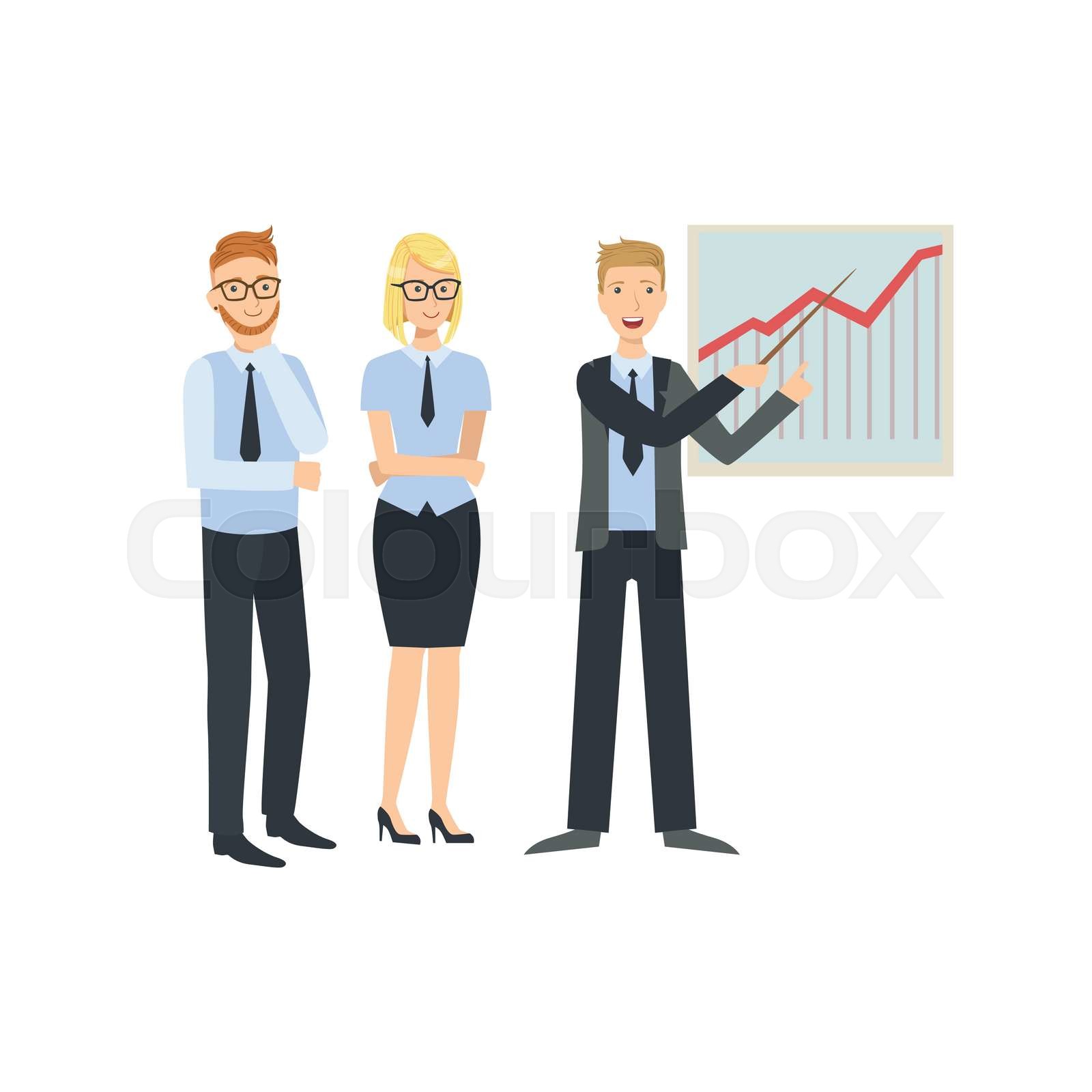 Graphic Chart Presentation Teamwork Illustration | Stock vector | Colourbox