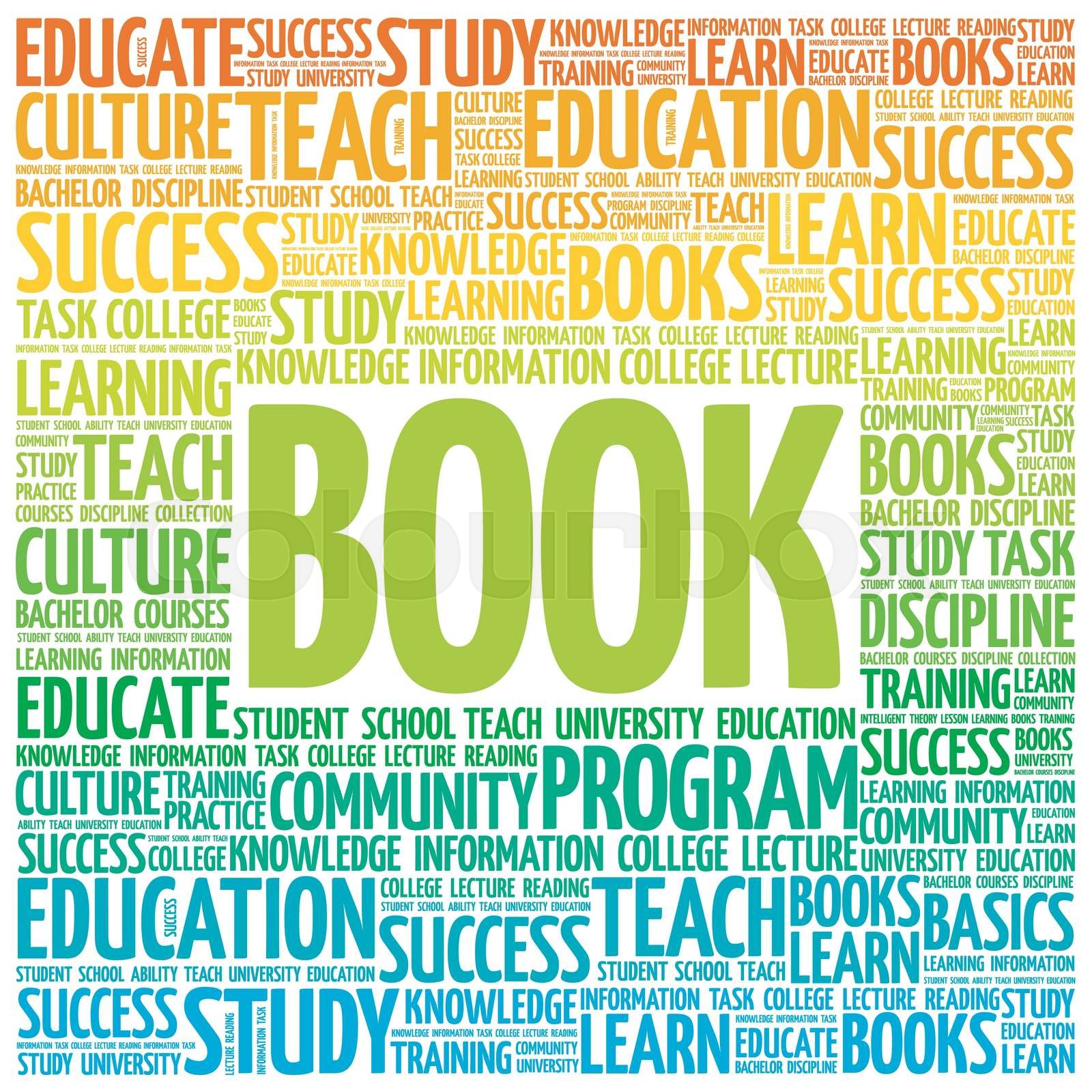 BOOK. Word education collage | Stock vector | Colourbox
