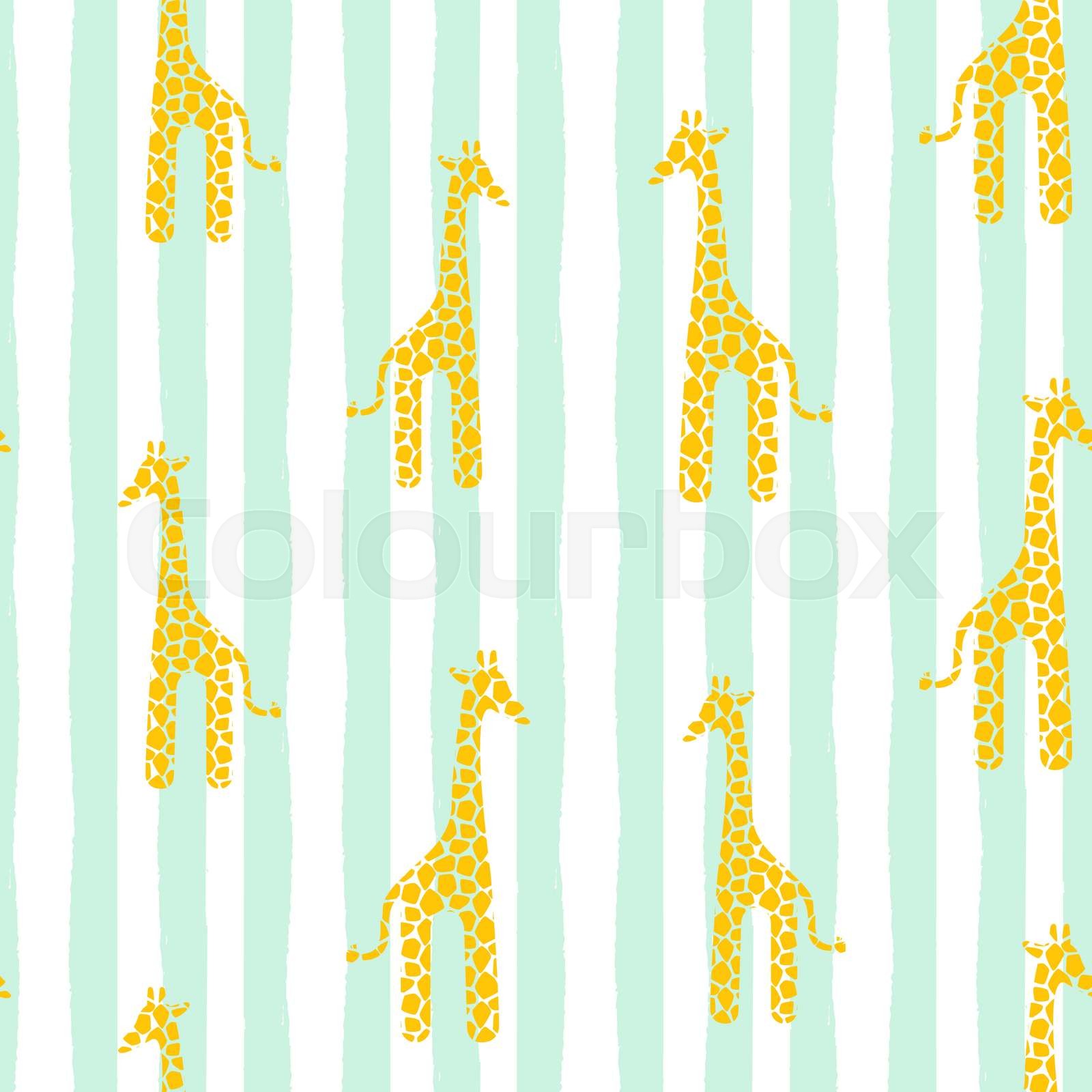 Giraffe skin vector seamless pattern. Safari animal texture stains ...