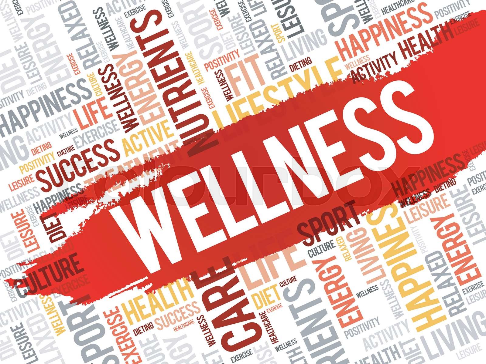 WELLNESS word cloud | Stock vector | Colourbox