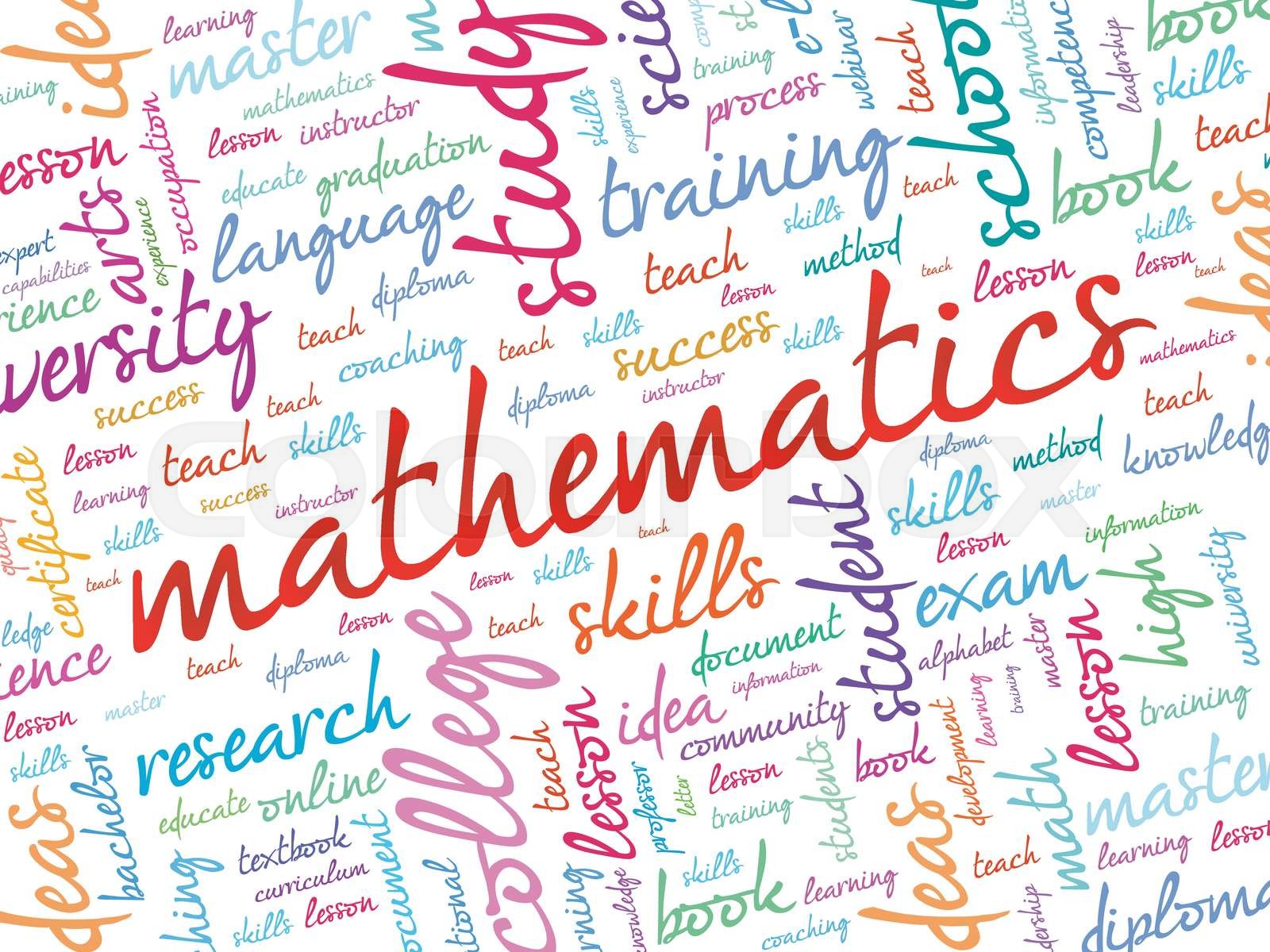 Mathematics word cloud | Stock vector | Colourbox