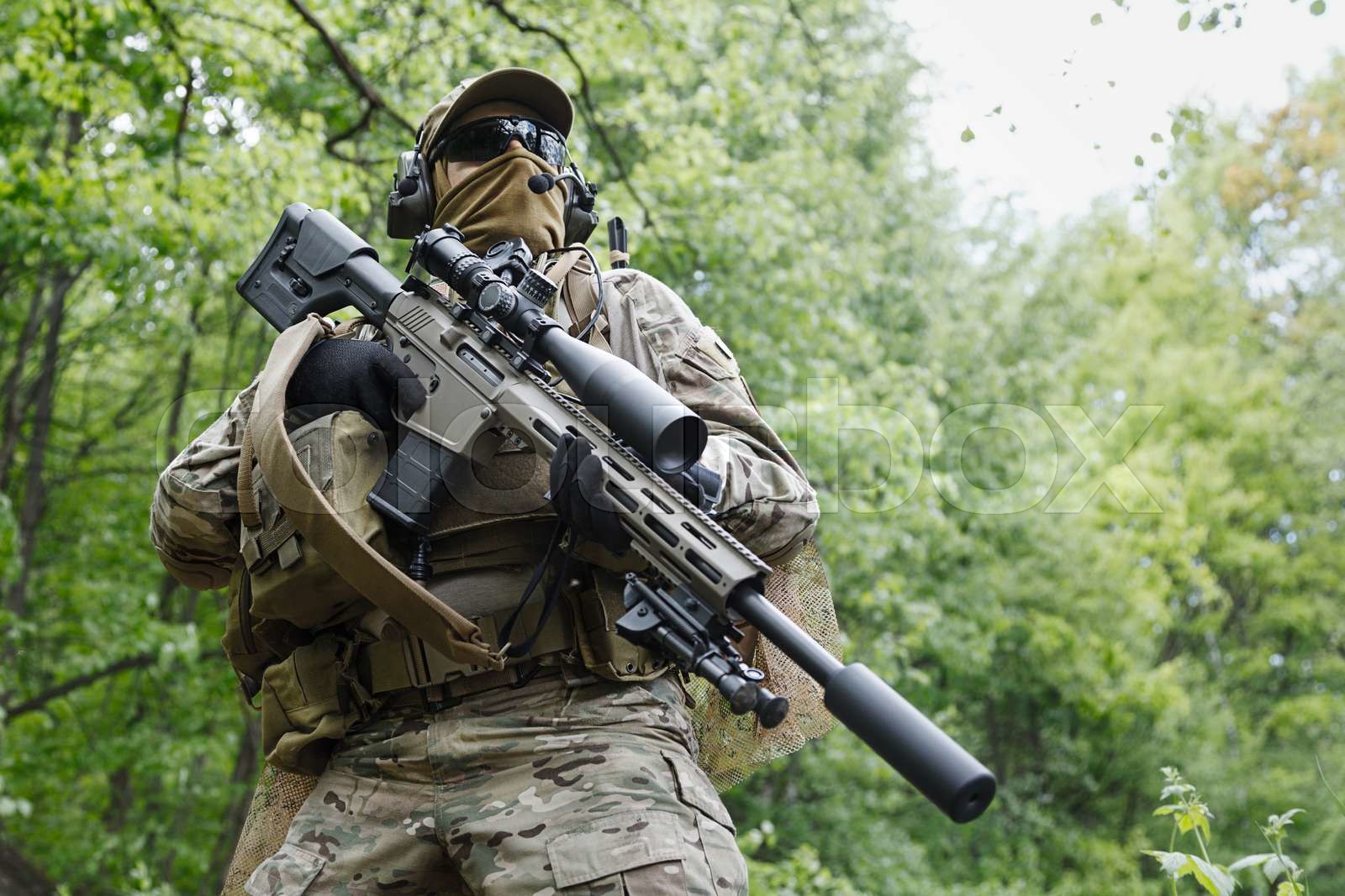 Green Berets sniper | Stock image | Colourbox
