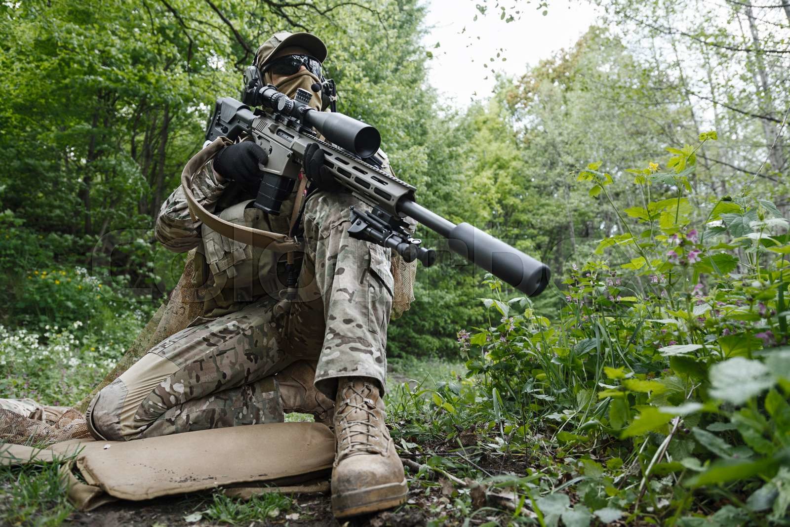 Green Berets sniper | Stock image | Colourbox