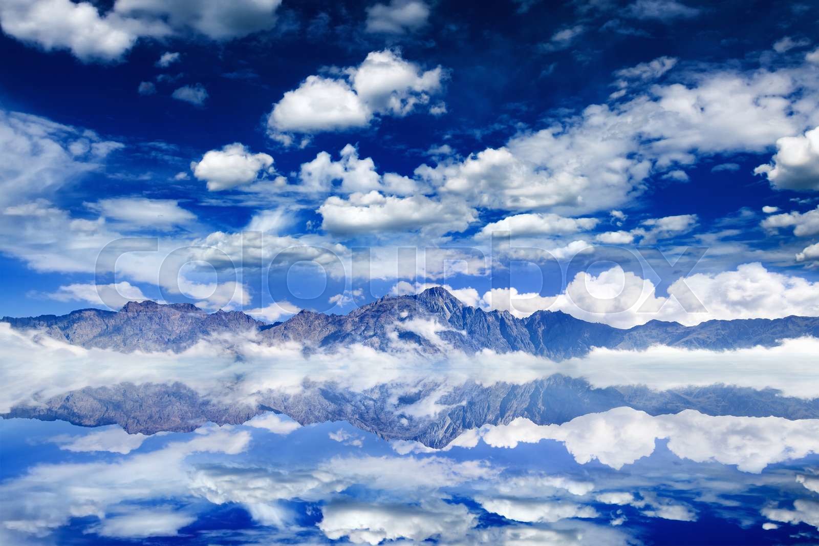 berg, blau, landschafts- | Stock Bild | Colourbox