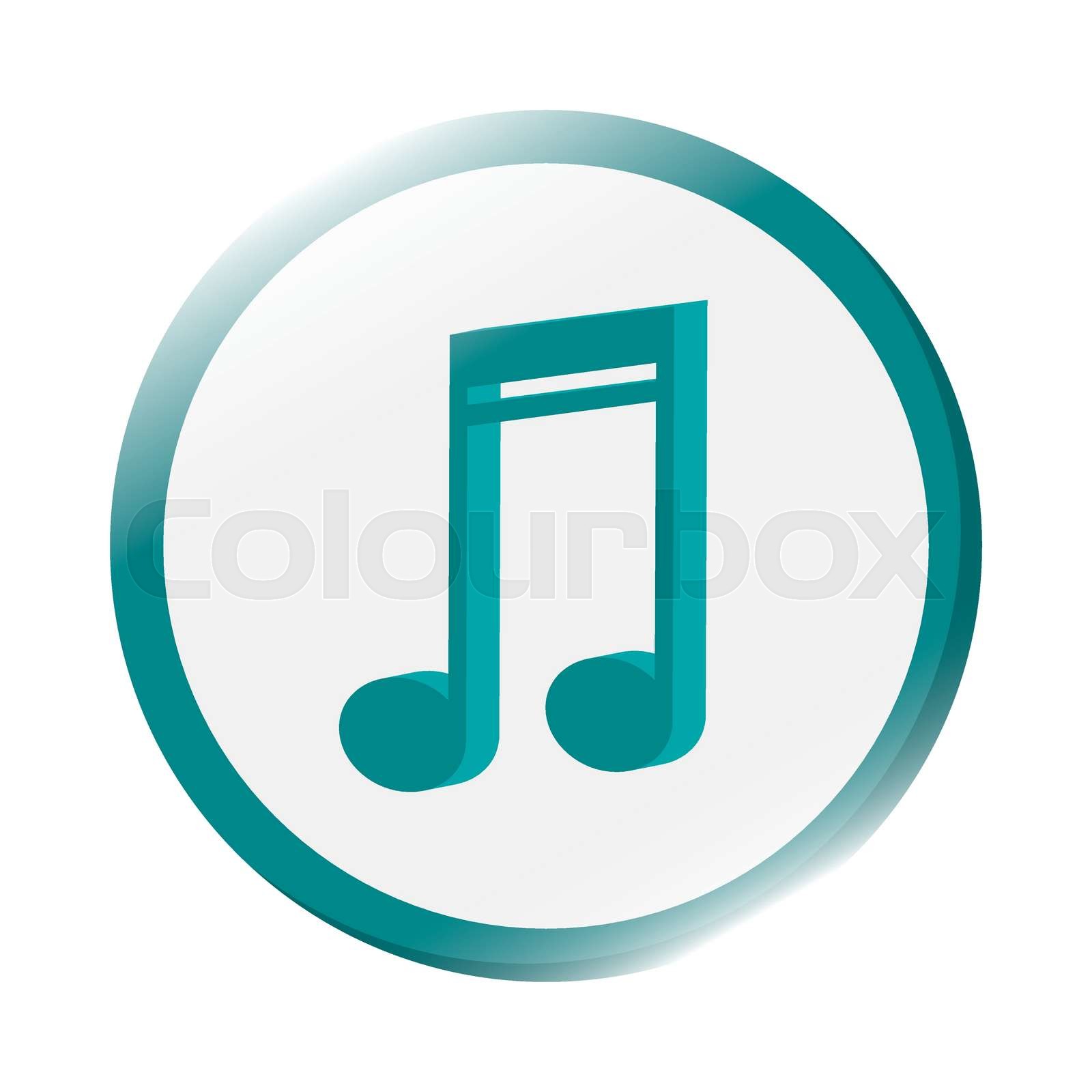 semiquaver musical note icon | Stock vector | Colourbox
