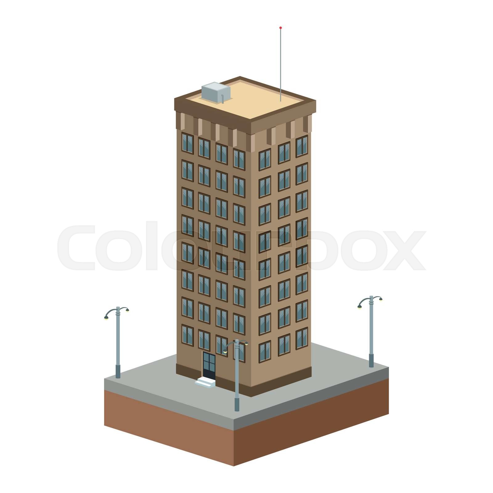 tall building icon | Stock vector | Colourbox
