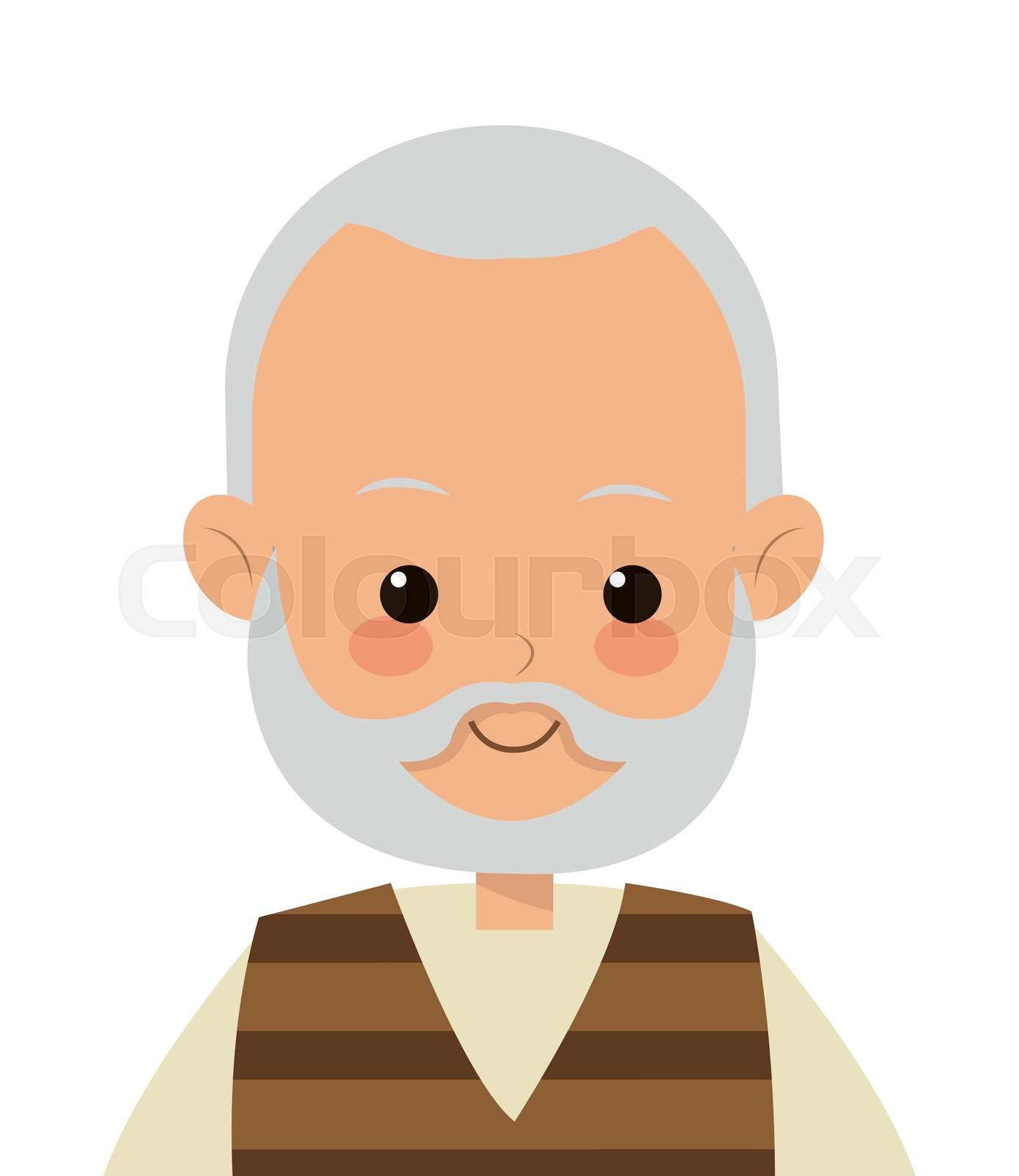 elder man icon | Stock vector | Colourbox