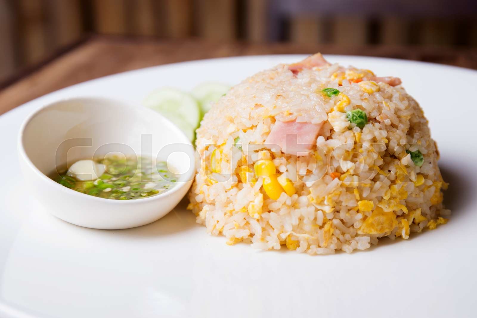 Fired rice with Ham | Stock image | Colourbox