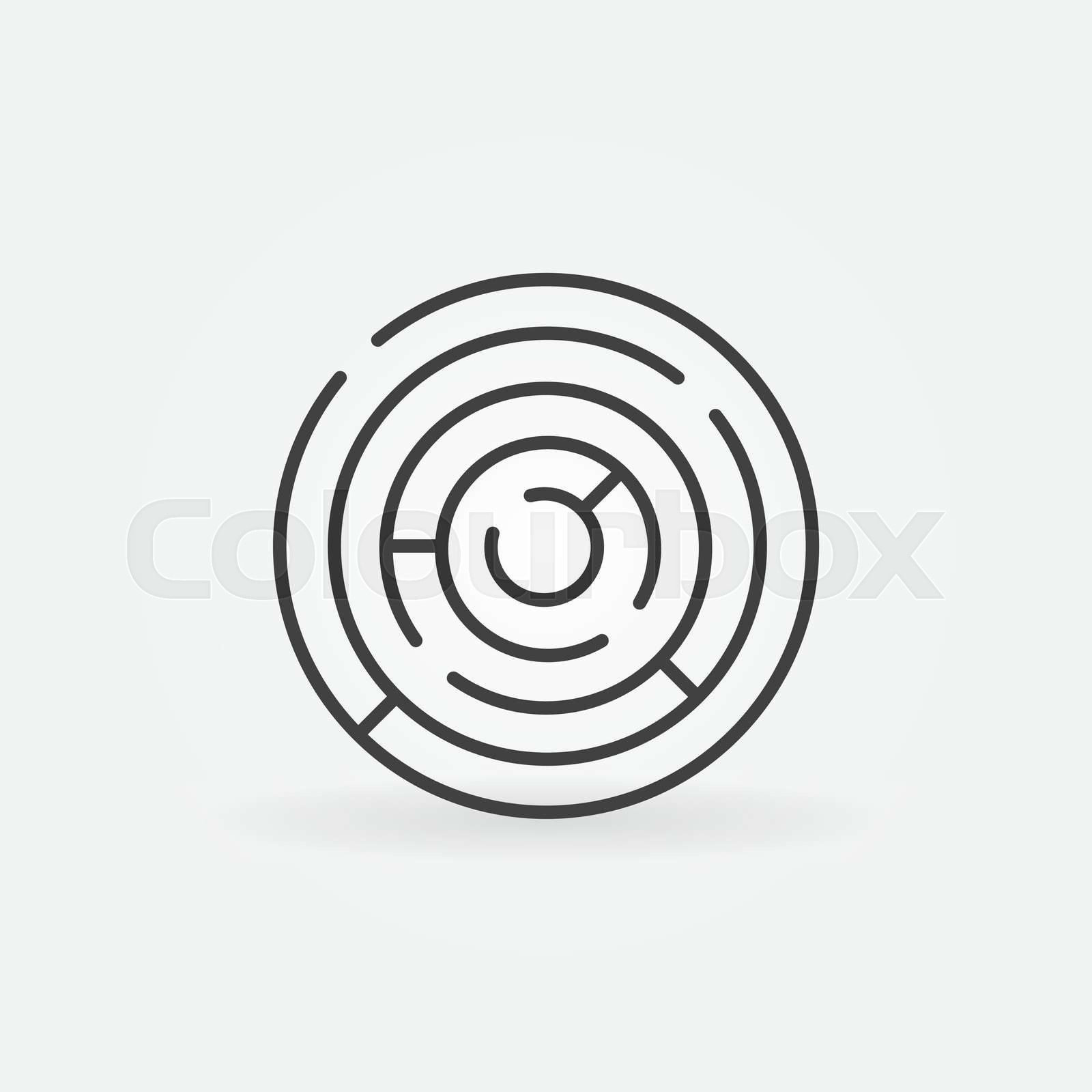 labyrinth, irrgarten, icon | Stock-Vektor | Colourbox