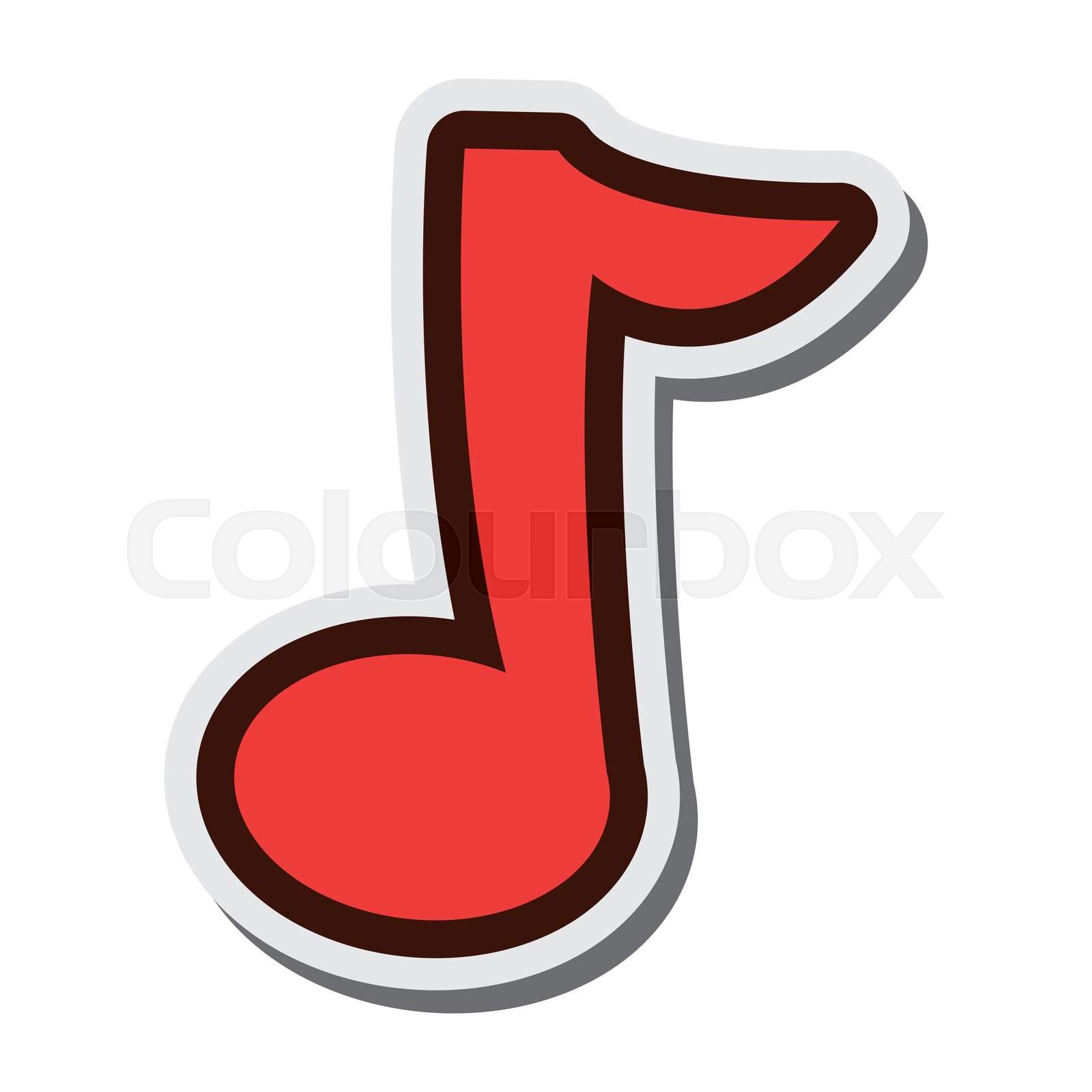 cartoon music note icon | Stock vector | Colourbox