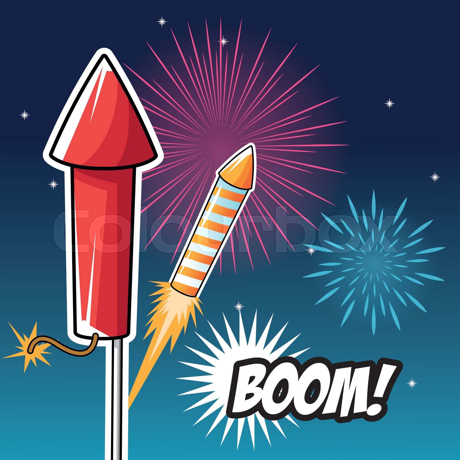 firework celebration explosion night icon. Vector graphic | Stock ...