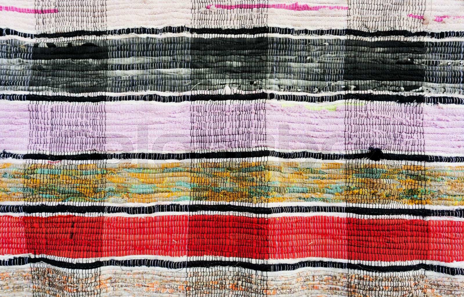 Traditional homespun carpet texture | Stock image | Colourbox