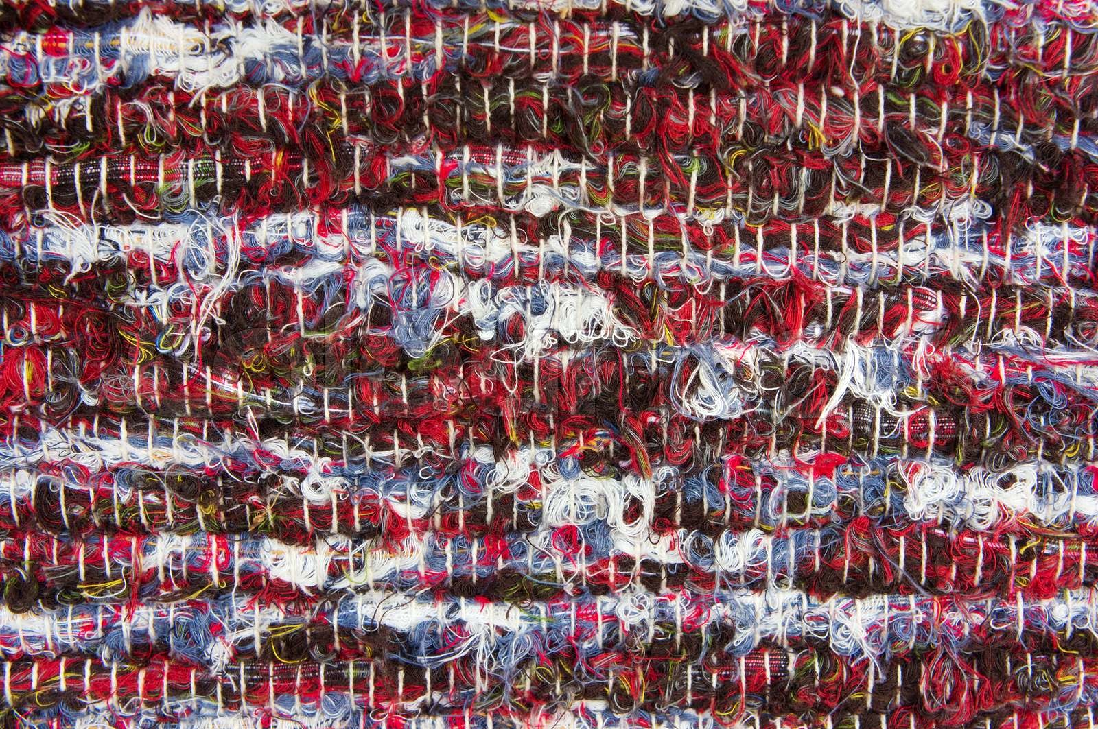 Traditional homespun carpet texture | Stock image | Colourbox