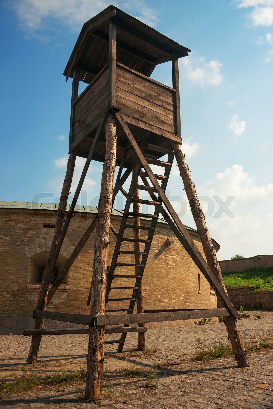 wooden guard tower in old fortess | Stock image | Colourbox
