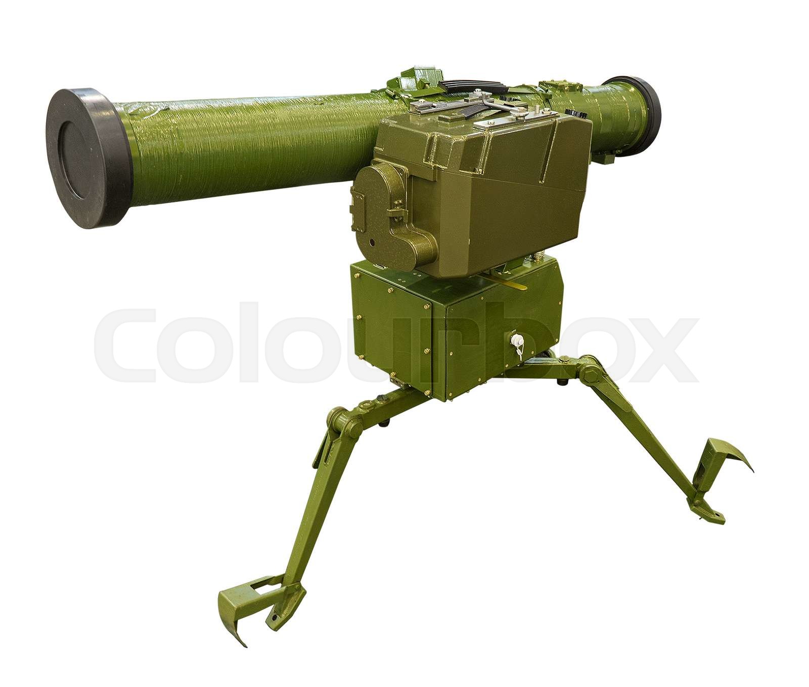 Anti-tank rocket louncher isolated on white. Clipping path included ...