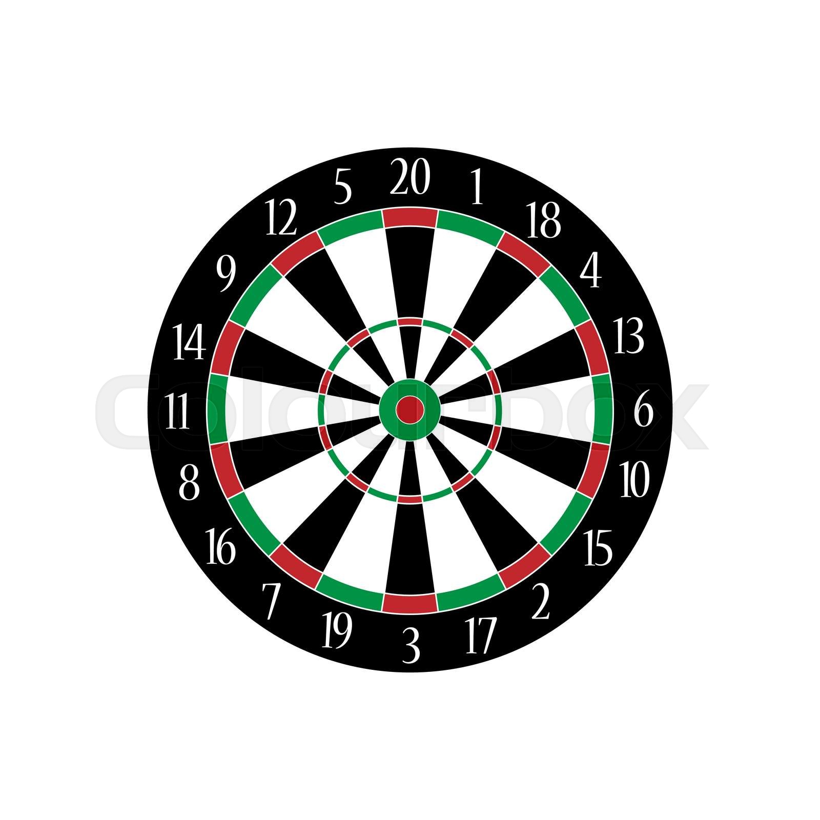 Dart board vector | Stock vector | Colourbox