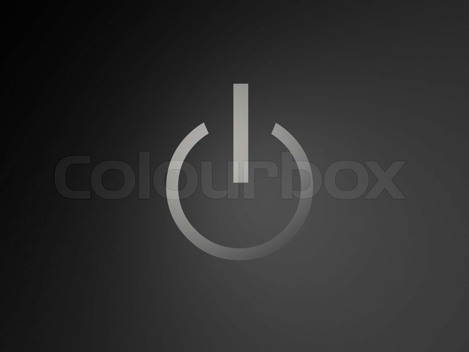 Eine Illustration Symbol einer Macht auf die Schaltfläche | Stock Bild ...