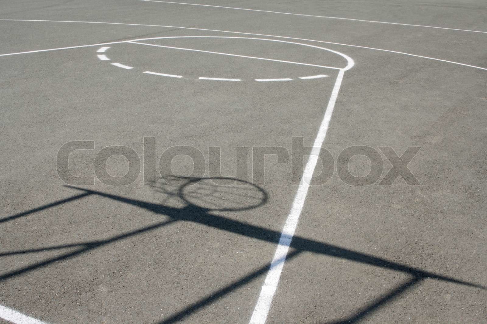 Basketball field on a playground - outdoor shot | Stock image | Colourbox