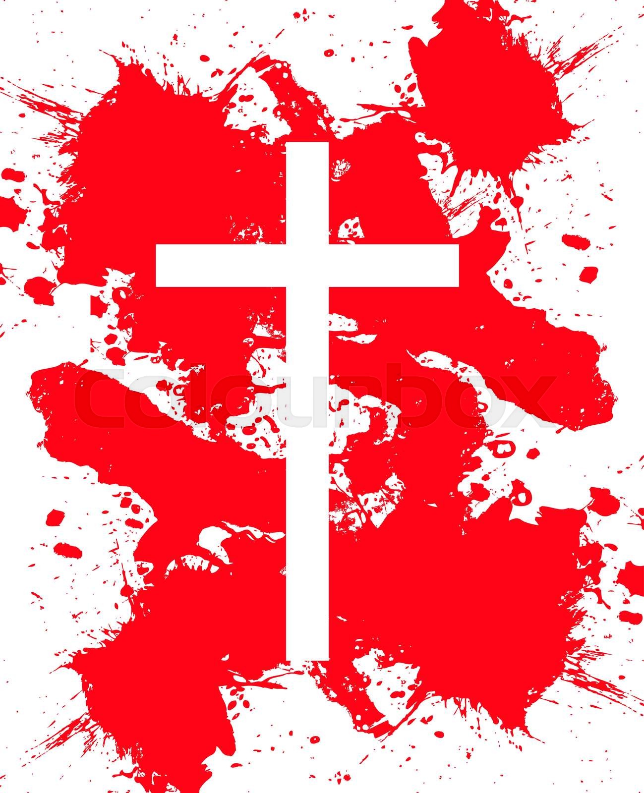 BLOODY CROSS | Stock vector | Colourbox