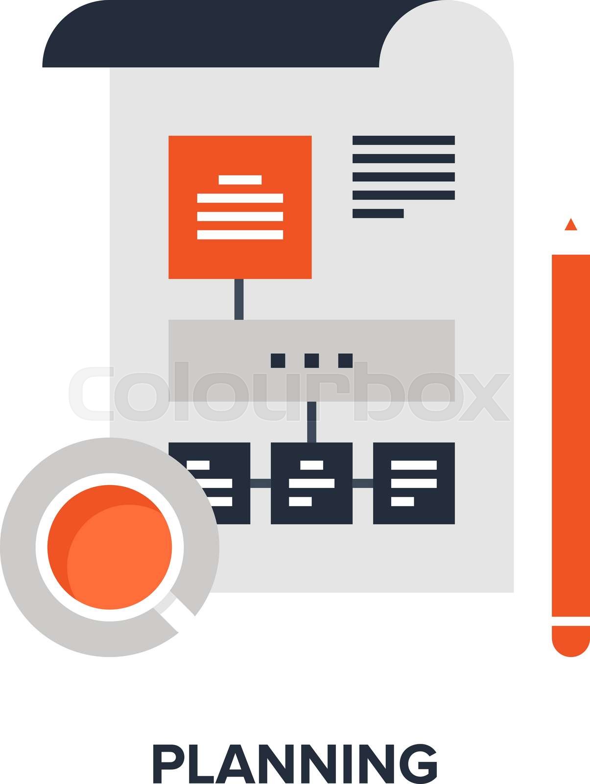 planning flat concept | Stock vector | Colourbox