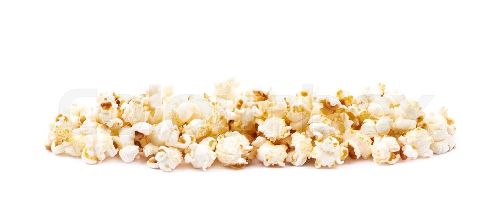 Pile of popcorn flakes isolated | Stock image | Colourbox
