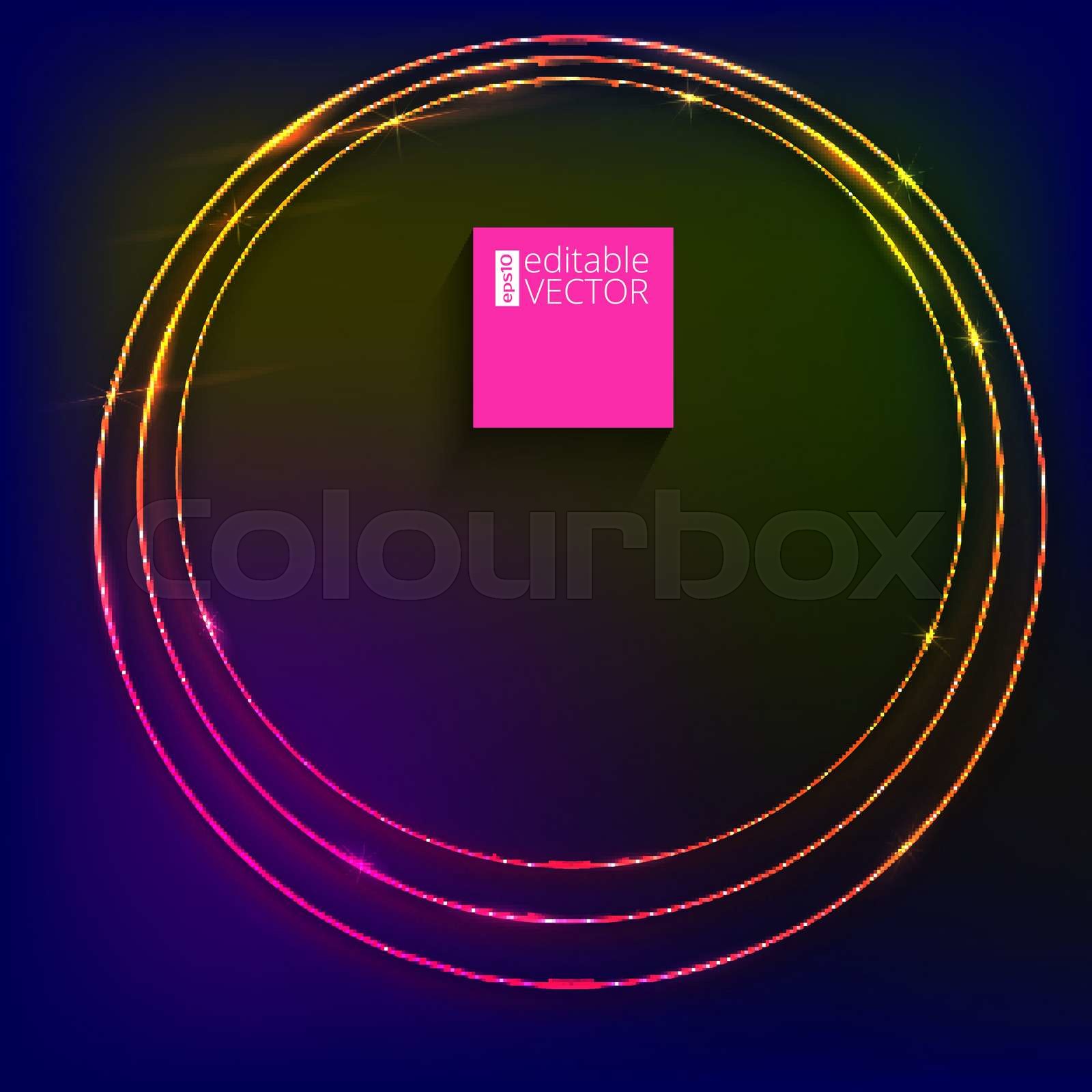 Sparkling golden glow rings | Stock vector | Colourbox