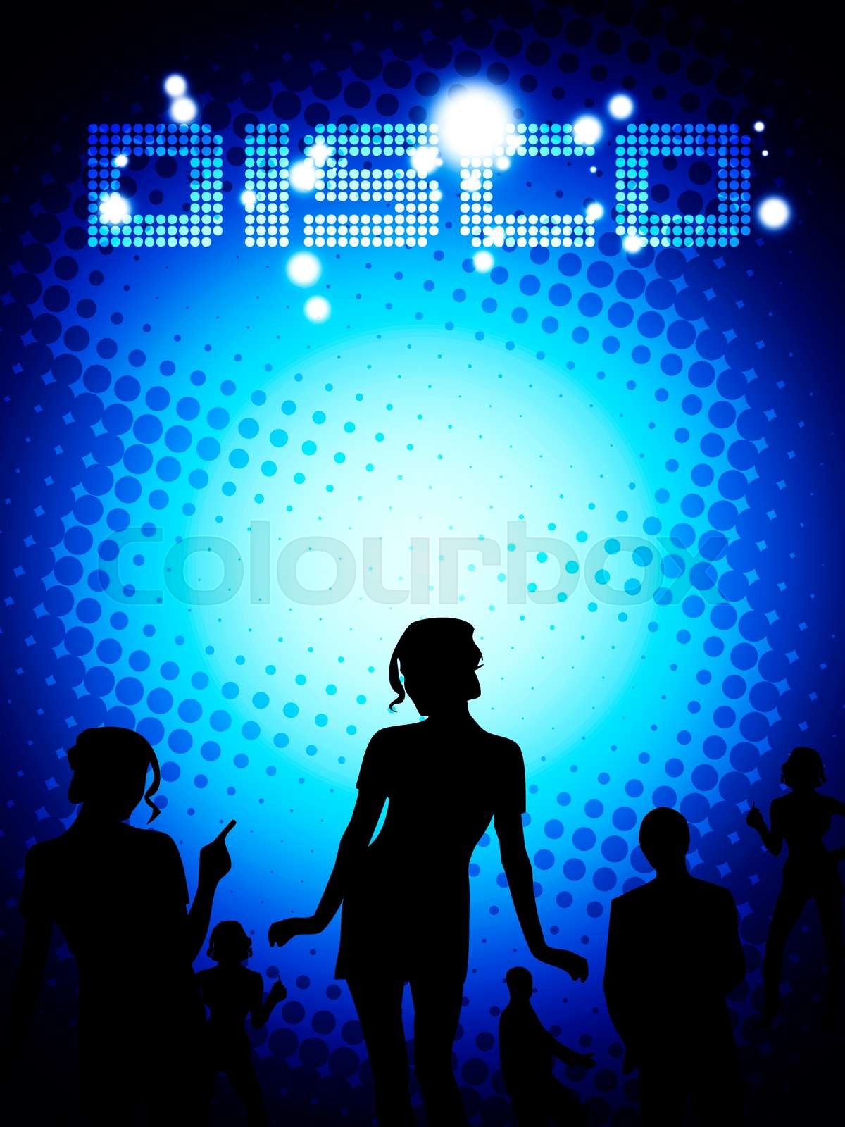 Disco poster template. Full layout | Stock image | Colourbox