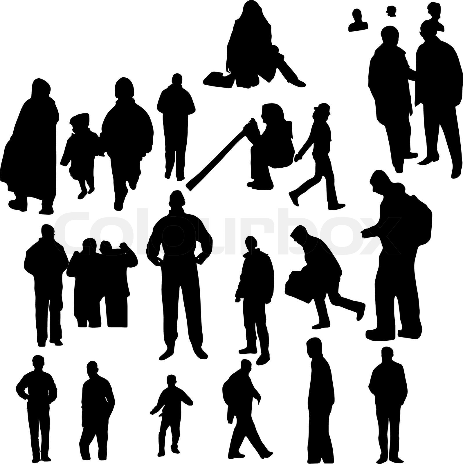 human, contour, person | Stock vector | Colourbox