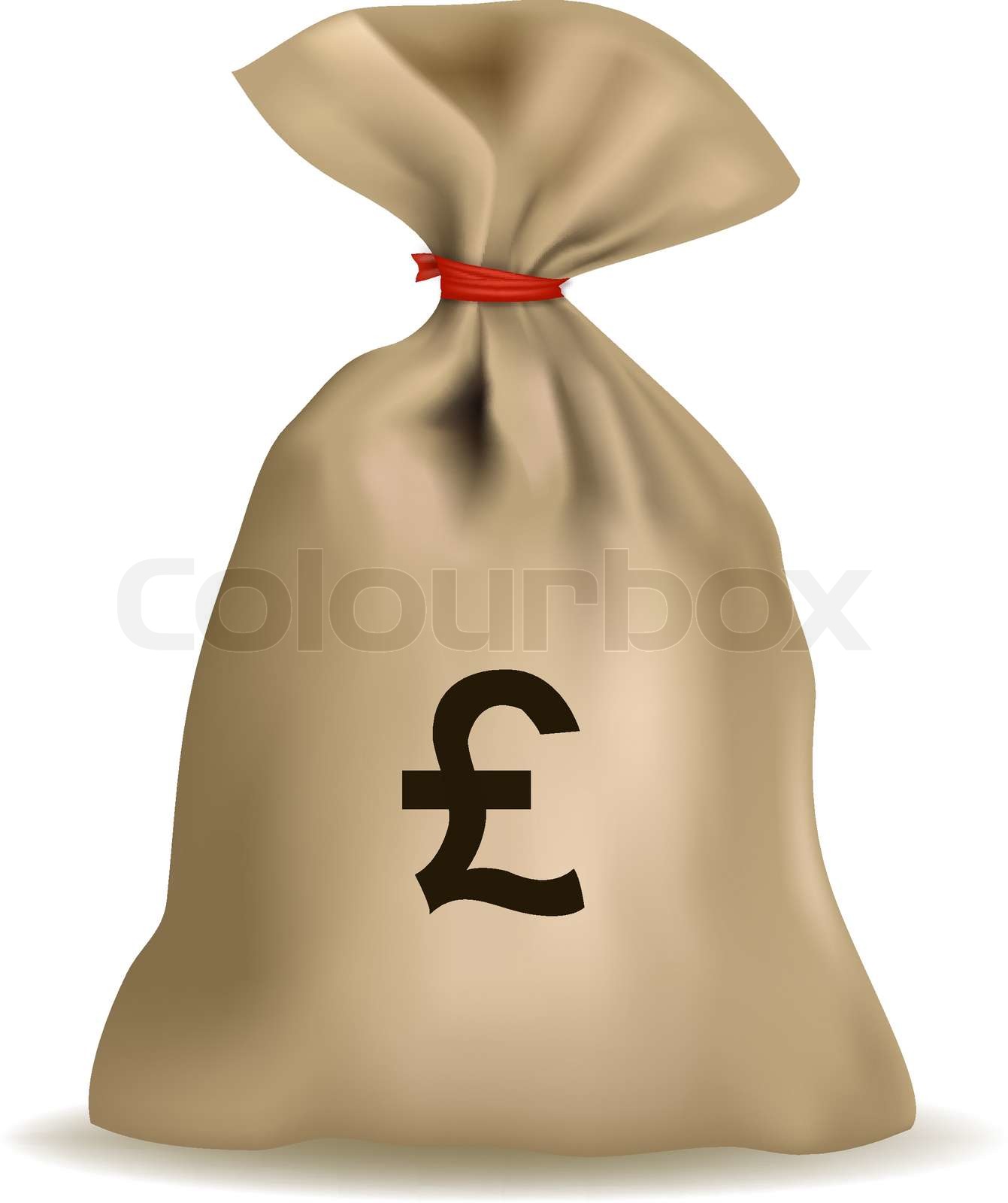Money bag with pound. Vector | Stock vector | Colourbox