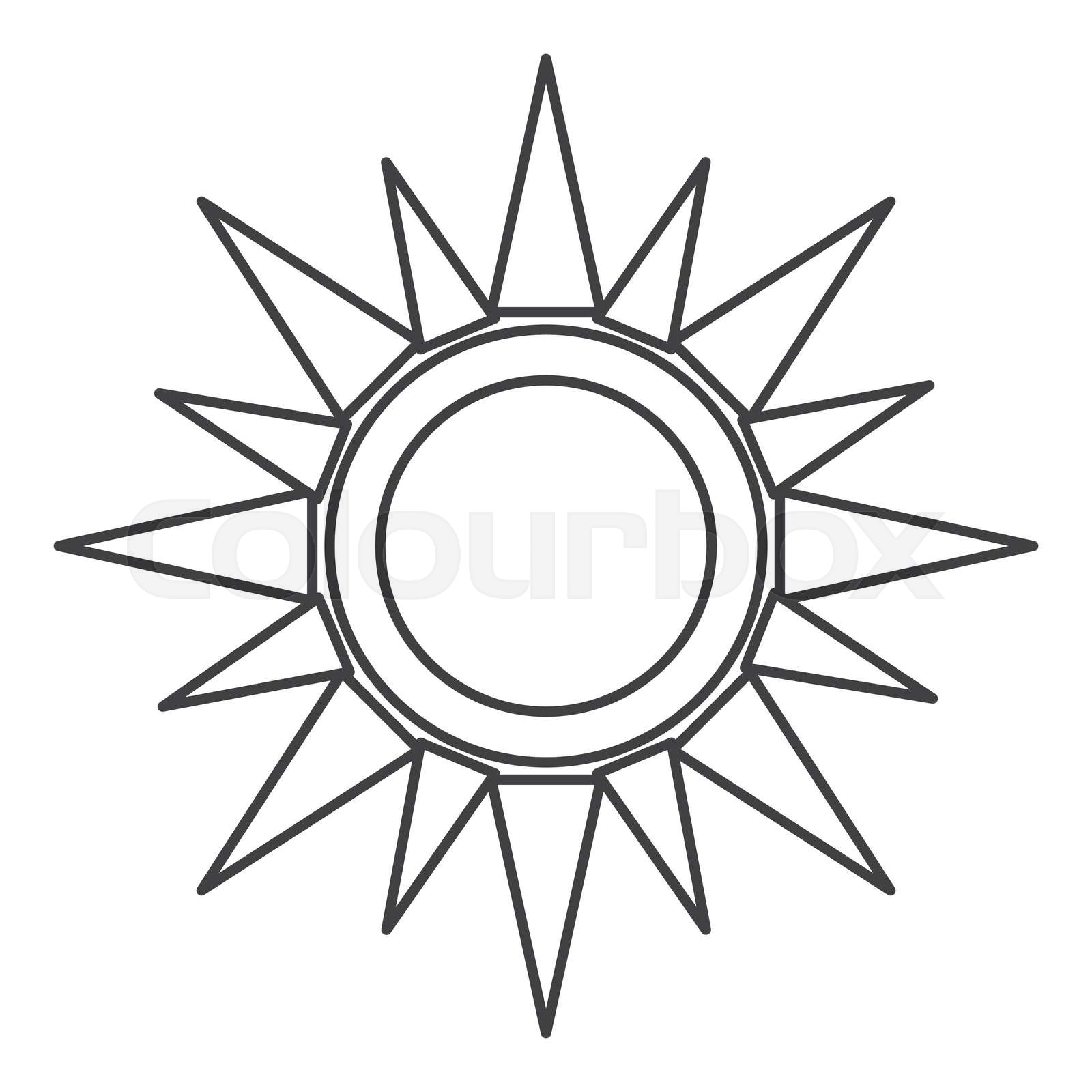 geometric sun representation icon | Stock vector | Colourbox
